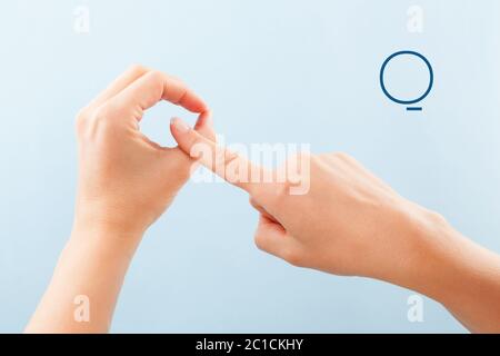 British sign language. A two-handed alphabet. Fingerspelling alphabet ...