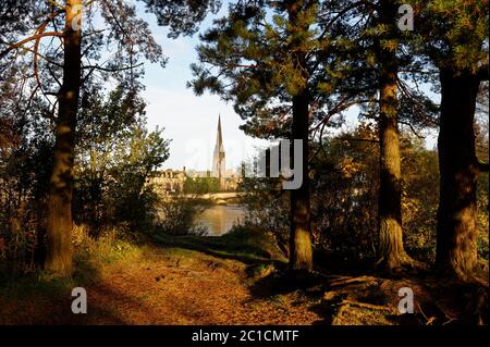 A view of Tay Street and St. Mathews Church, Perth, Scotland Stock ...