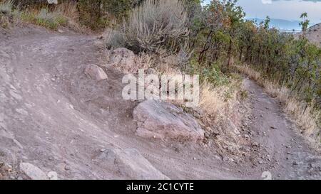 Rural hiking path making a sharp U-turn Stock Photo - Alamy