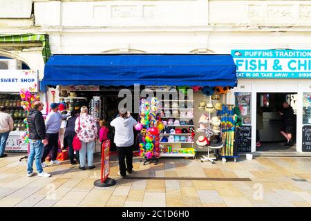 Seaside gift shops in Weston-Super-Mare, Somerset Stock Photo - Alamy