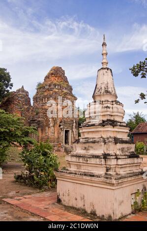 Lolei, Khmer temple, ancient Angkor area, Cambodia. Reign of Yasovarman ...