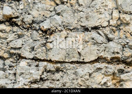 Textured stone background Rubble ballast in natural form in the rock ...