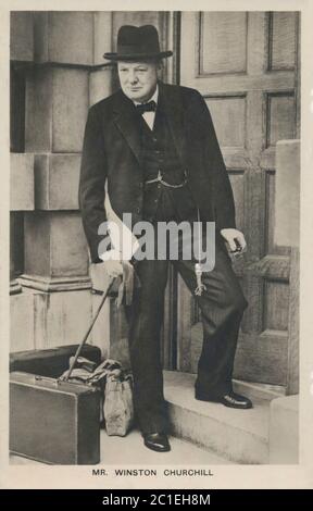 Sir Winston Churchill in military dress Stock Photo - Alamy