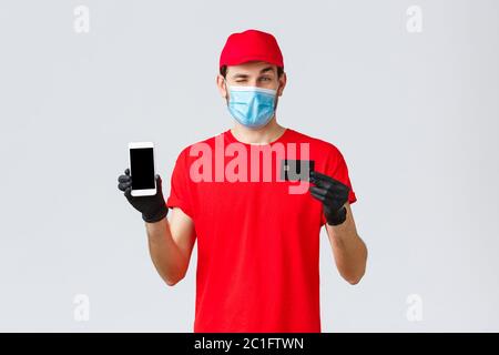 Contactless delivery, payment and online shopping during covid-19, self ...