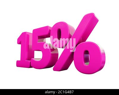 15 Percent Pink Sign Stock Photo - Alamy