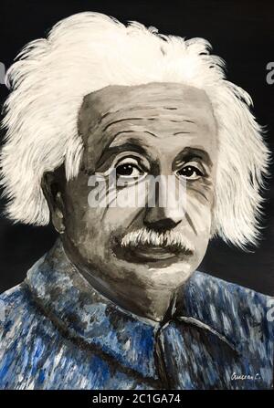 Physicist Albert Einstein at the White House next to President Warren ...