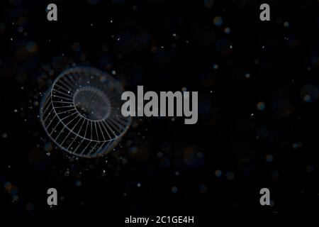 Wire frame cylinder. Connected dots and lines. connection structure. 3d ...