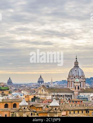Rome Aerial View From Pincio Viewpoint Stock Photo - Alamy