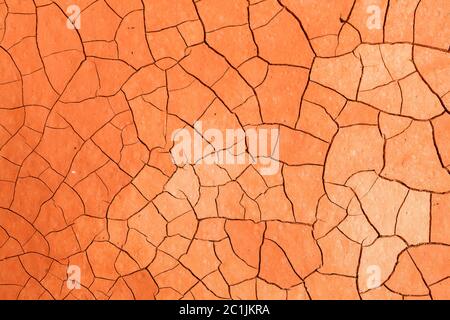 Orange drought soil pattern - no water Stock Photo - Alamy