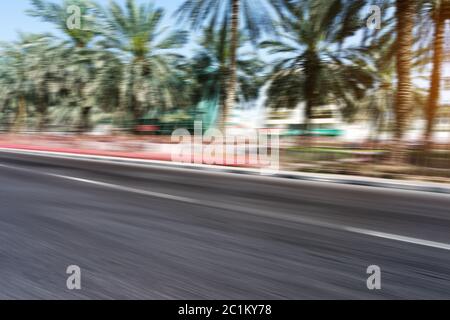 empty asphalt highway through modern city Stock Photo - Alamy