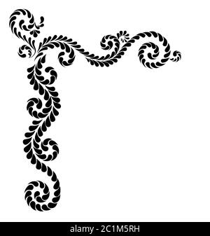 Vintage decorative calligraphic borders. Template signage, logos ...