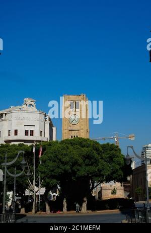 View of Nijmeh Square in Beirut. Traditional architecture in the old ...