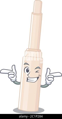 Funny concealer stick cartoon design with tongue out face Stock Vector ...