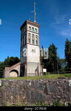 georg viktor tower and castle ruin near korbach Stock Photo - Alamy