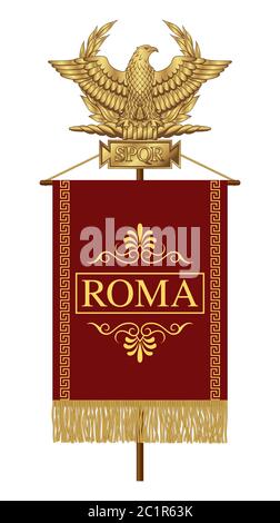 Roman Eagle with the inscription S.P.Q.R. - Senatus Populus Que Romanus ...