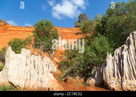Beautiful red sand dune and sand formation in different colors Stock ...