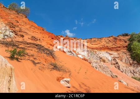 Beautiful red sand dune and sand formation in different colors Stock ...