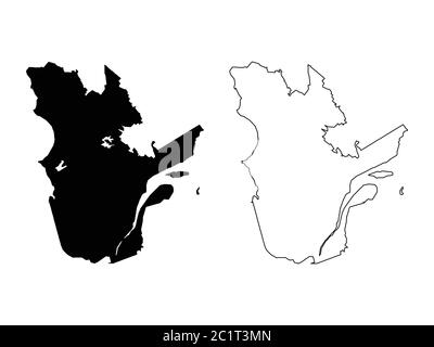 Quebec province outline map Stock Vector Image & Art - Alamy