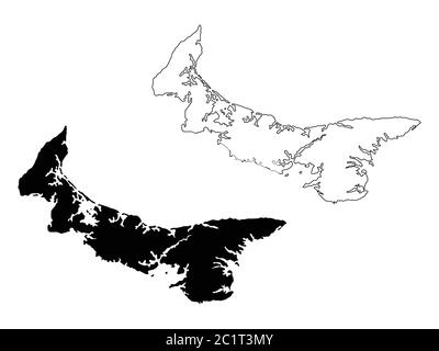 Prince Edward Island outline map Stock Vector Image & Art - Alamy