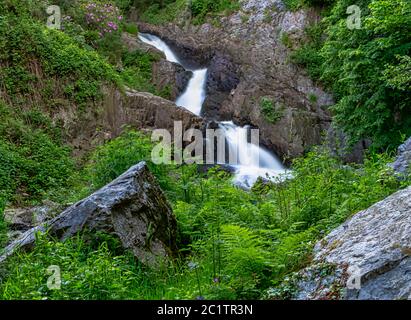 La Grande cascade (the great cascade) of Mortain (Manche, Normandy ...