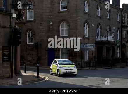 Car at road juction in Otley, West Yorkshire, England UK Stock Photo ...