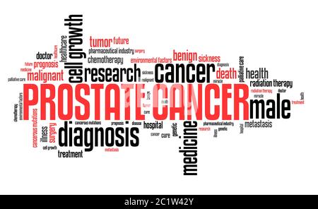Prostate cancer word collage concept. Serious disease treatment Stock ...
