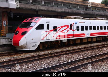 HUALIEN, TAIWAN - NOVEMBER 26, 2018: TEMU 2000 train of Taiwan Railways ...