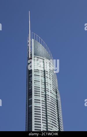 Q1, world's tallest residential tower, at 322.5m, seen from the canopy ...