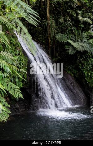 Caribbean Sea - Carbet Waterfalls on Guadeloupe Stock Photo - Alamy