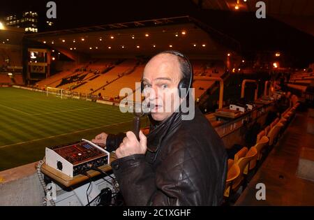 Pat Murphy BBC sports reporter talking to former footballer Don Goodman ...