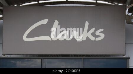 Clarks logo seen at one of their branches Stock Photo - Alamy