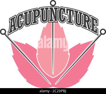 acupuncture icon on white background. Simple element illustration from ...