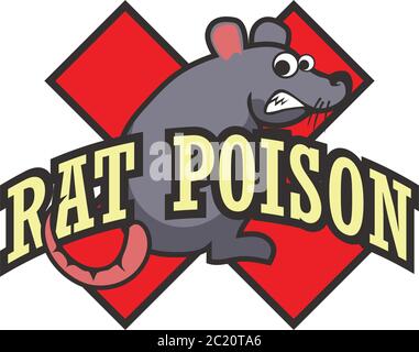 rat killer poison logo. vector illustration Stock Vector Image & Art ...