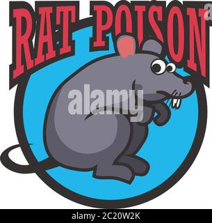 rat killer poison logo. vector illustration Stock Vector Image & Art ...