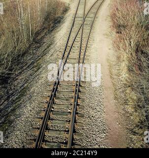 these are details of points, rails and infrastructure Stock Photo - Alamy