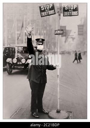 SPANISH FLU PANDEMIC 1918. An American Red Cross poster urging the ...