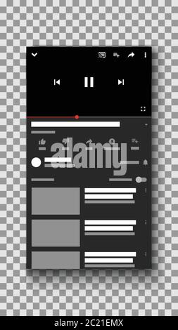 Mobile ui video player Stock Vector Image & Art - Alamy