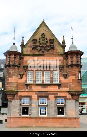 Former St Enoch station railway bridge over the River Clyde in Glasgow ...