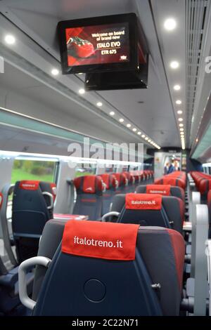 Milan, Italy-10/03/2017- inauguration of the new high-speed train of ...