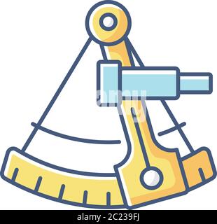 Sextant vector icon symbol isolated on white background Stock Vector ...