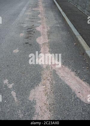 underground fiber optics cable installation road works Stock Photo - Alamy