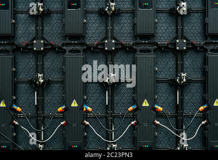 Backside of digital LED panels of large display screen. Large ...