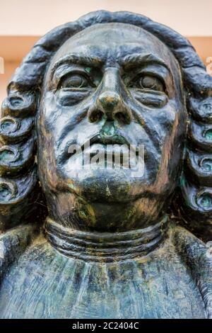 a bach statue in Weimar germany Stock Photo - Alamy