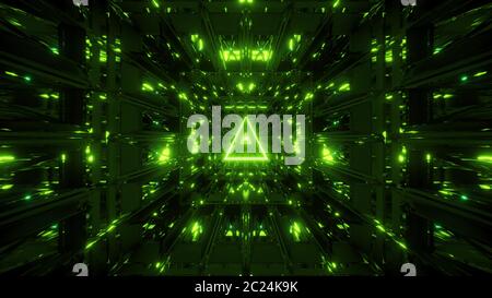 green glowing holy wireframe 3d illustration background wallpaper with ...