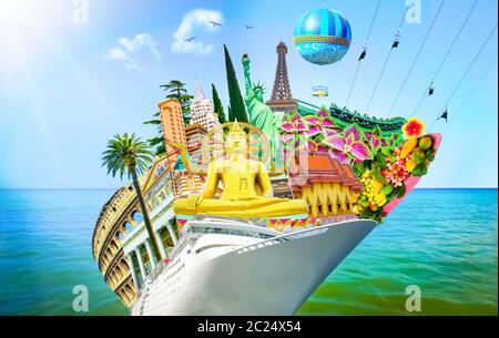 A collage of Paris landmark and monuments - France Stock Photo - Alamy