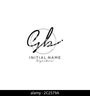 G B GB Initial letter handwriting and signature logo. A concept ...