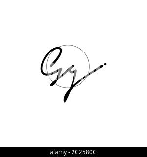 GG Initial letter handwriting and signature logo. A concept handwriting ...