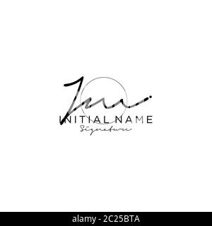 J M JM initial symbol signature vector design with different color ...