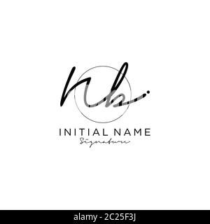 NB Letter Signature Logo Template elegant design logo. Hand drawn ...