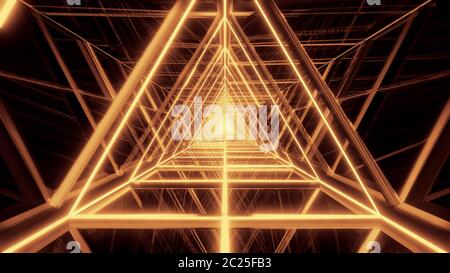 abstract glowing golden triangle wireframe background walpaper 3d ...